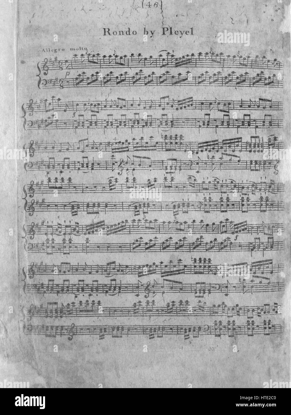 Sheet music cover image of the song 'Rondo by Pleyel', with original ...