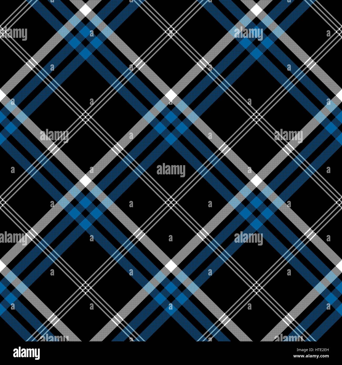 Black check seamless diagonal fabric texture. Vector illustration Stock ...