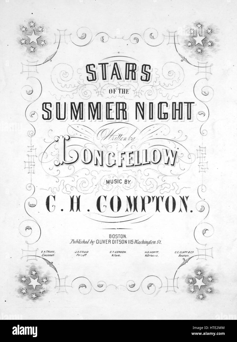 Sheet music cover image of the song 'Stars of the Summer Night Serenade ...