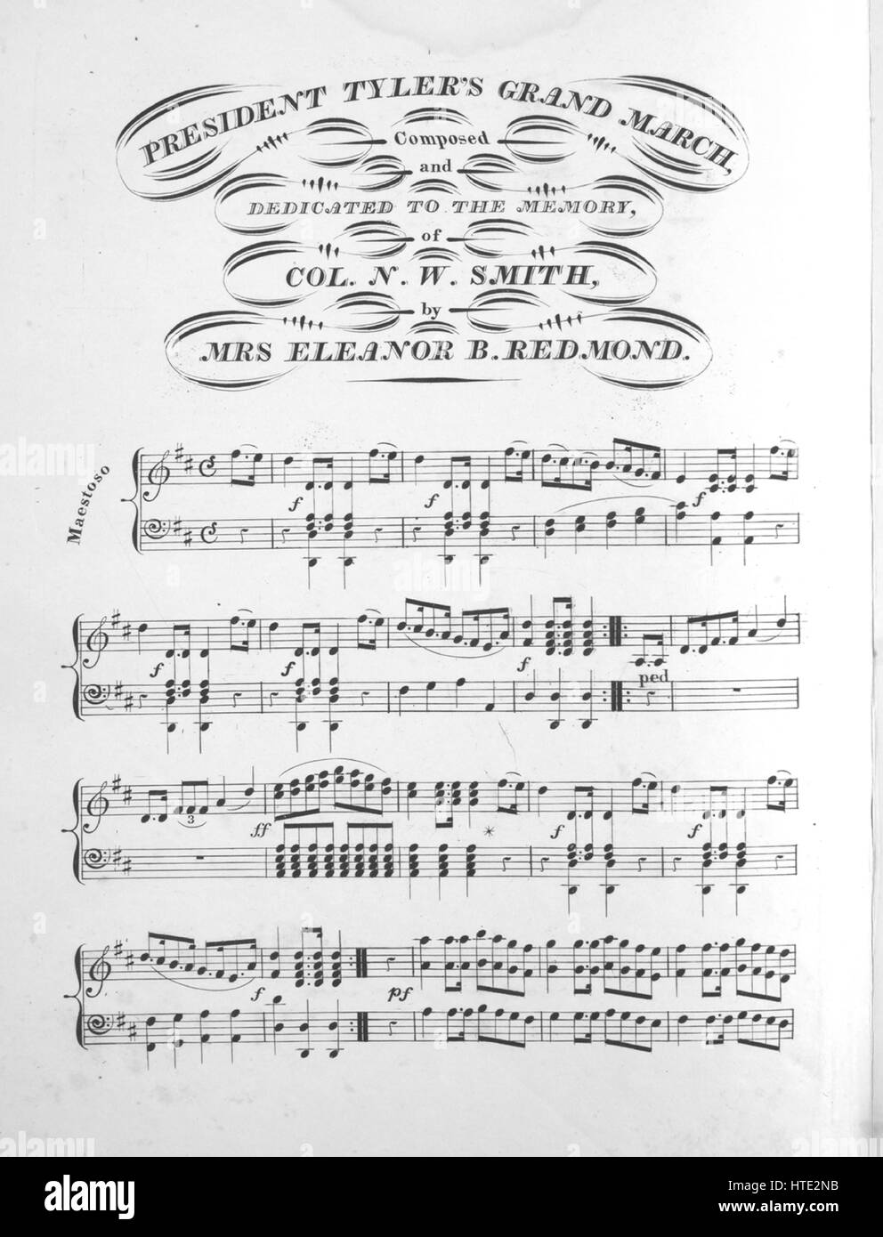 Sheet music cover image of the song 'President Tyler's Grand March ...