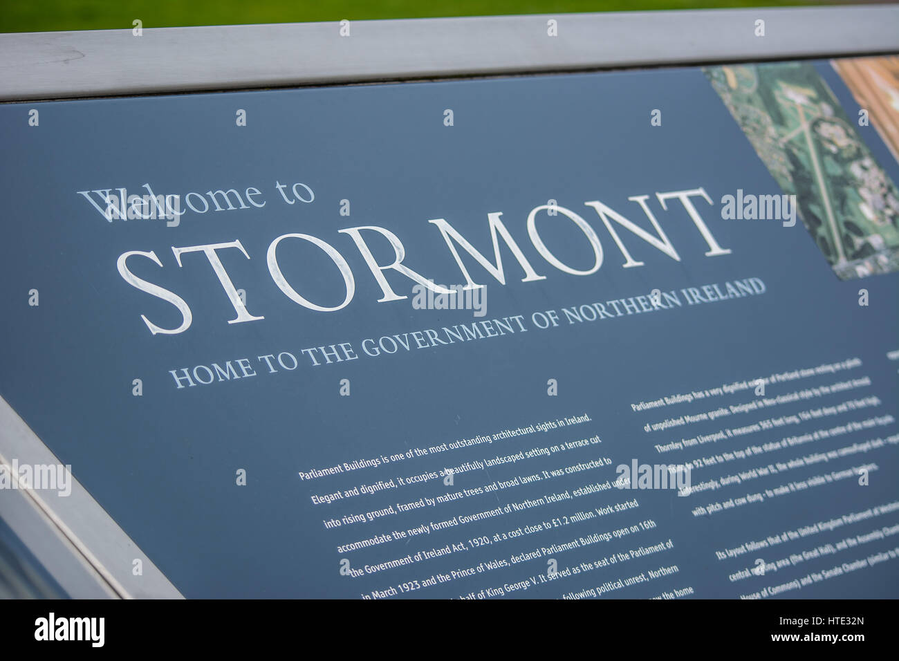 Welcome to Stormont sign in Stormont Estate, East Belfast Stock Photo ...