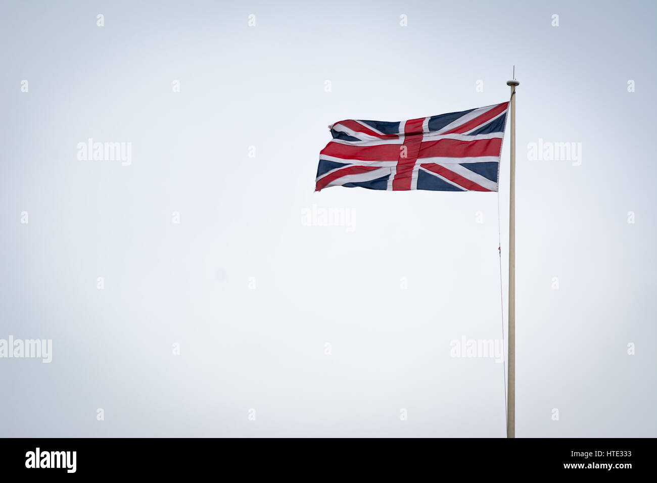 A union jack flag flying from above Stormont building in Belfast Stock ...