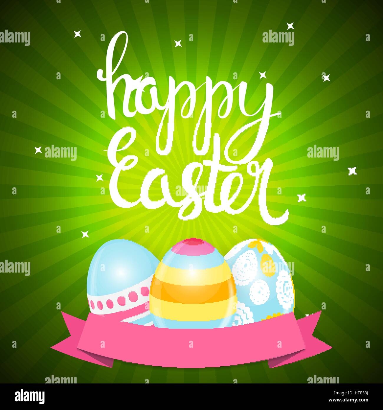 Happy Easter Spring Holiday Background Illustration Stock Vector Image & Art - Alamy