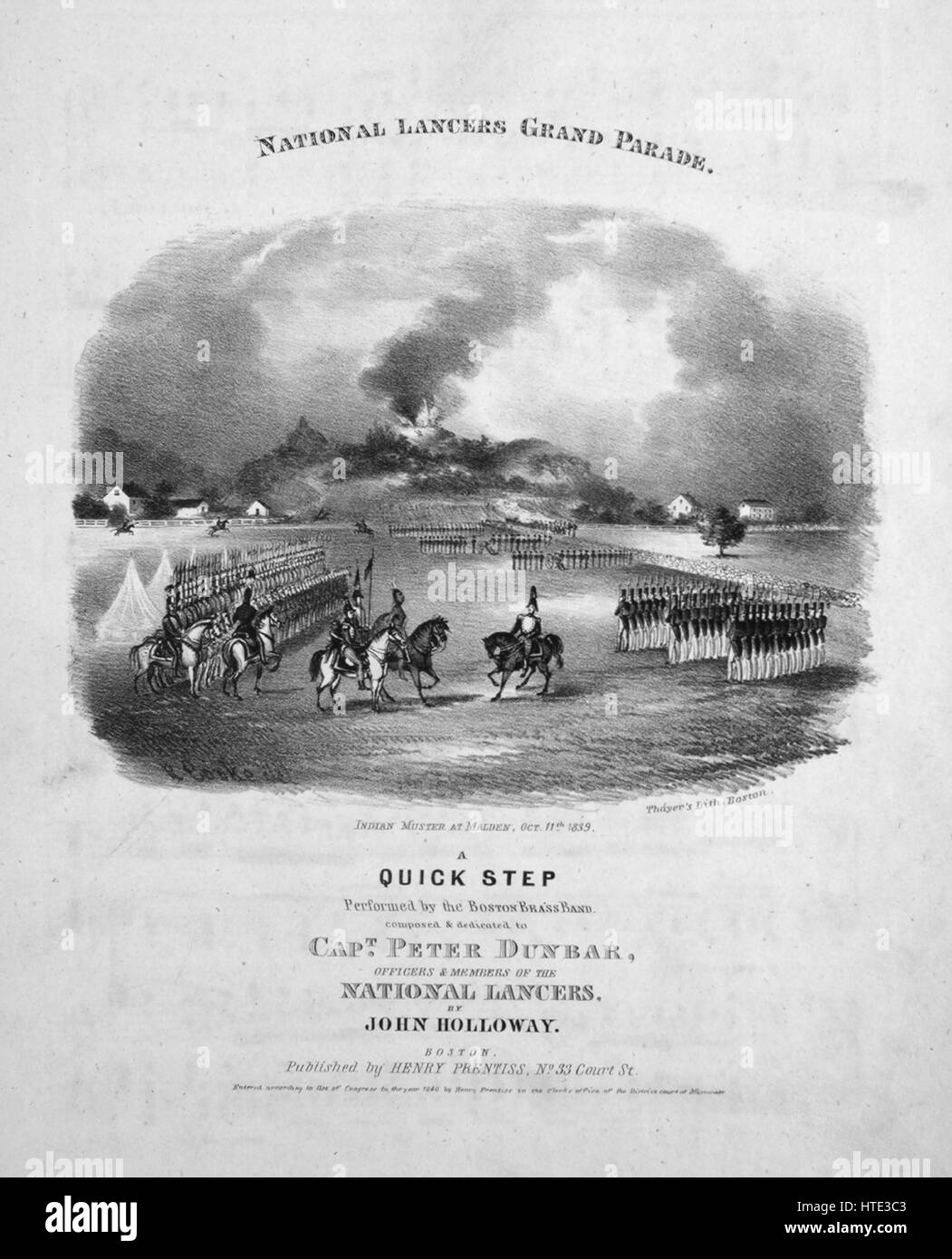 Sheet music cover image of the song 'National Lancers Grand Parade A ...