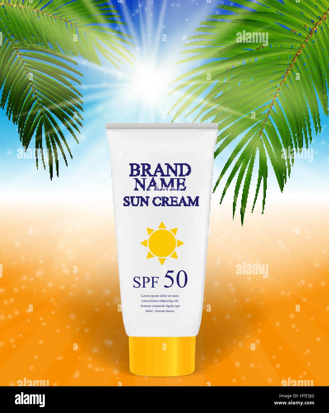 Orange sun screen bottle Stock Vector Images - Alamy