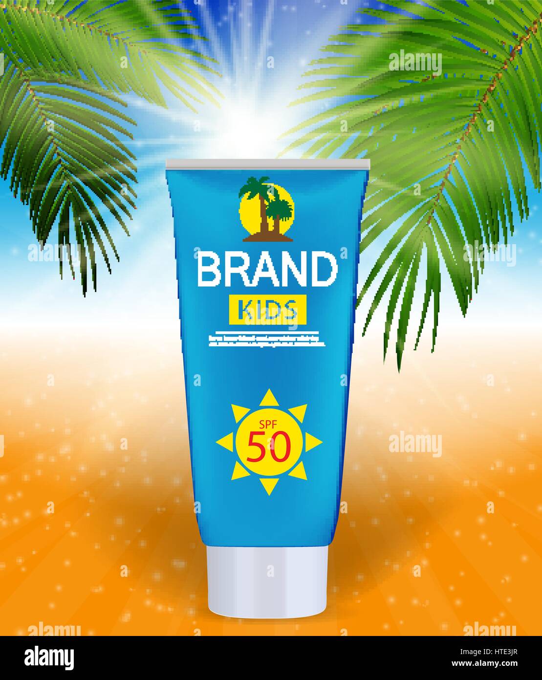 Sun Care Cream Bottle, Tube Template for Ads or Magazine Backgro Stock ...