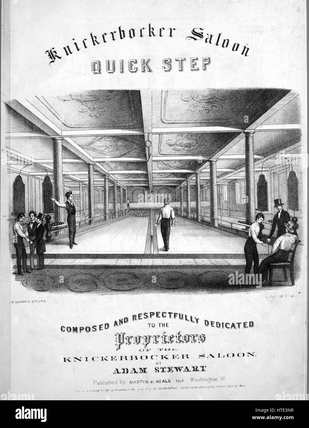 Sheet music cover image of the song 'Knickerbocker Saloon Quick Step ...