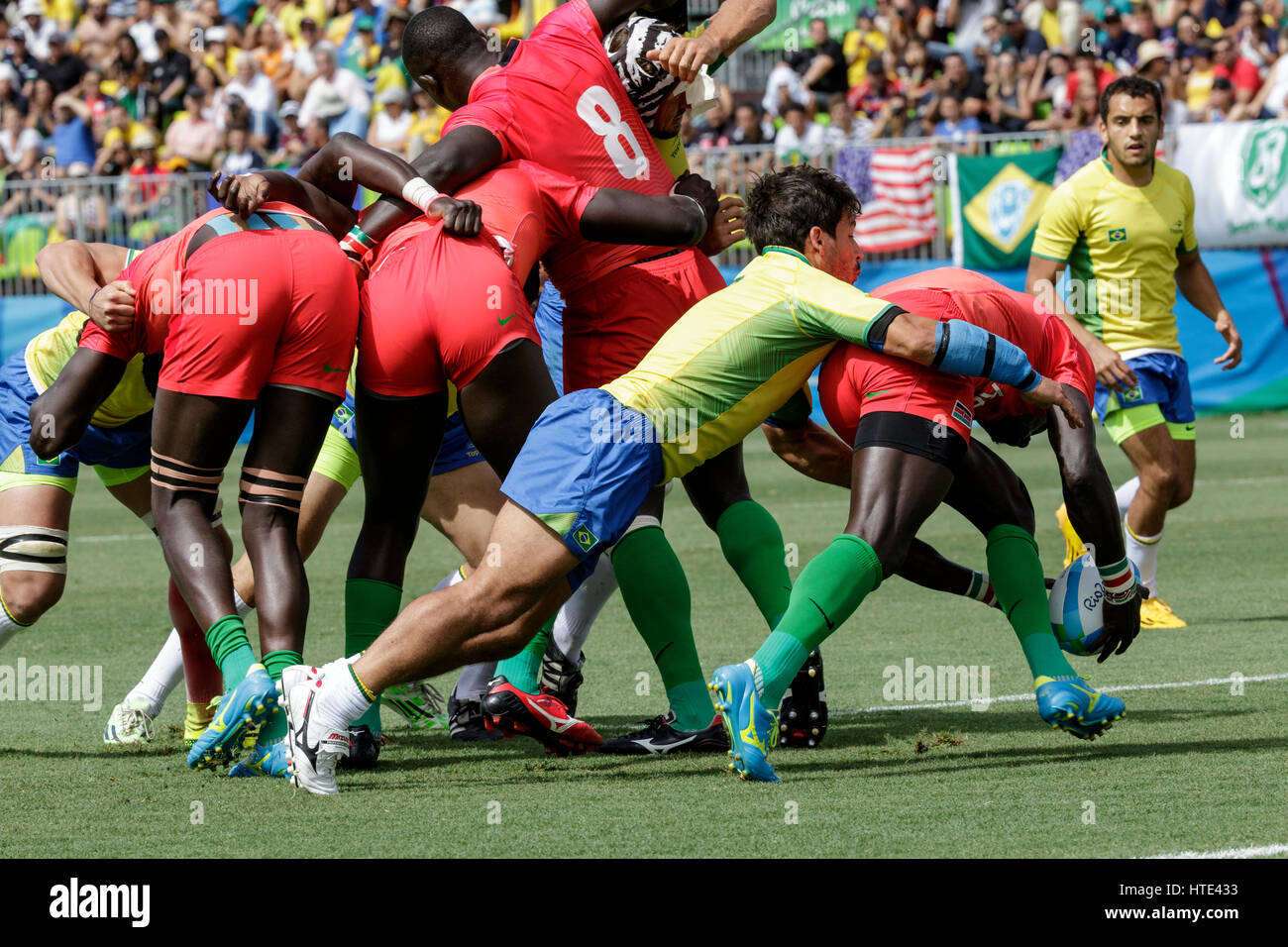 Rio de Janeiro, Brazil. 11 August 2016 Kenya and Brazil competes in the ...