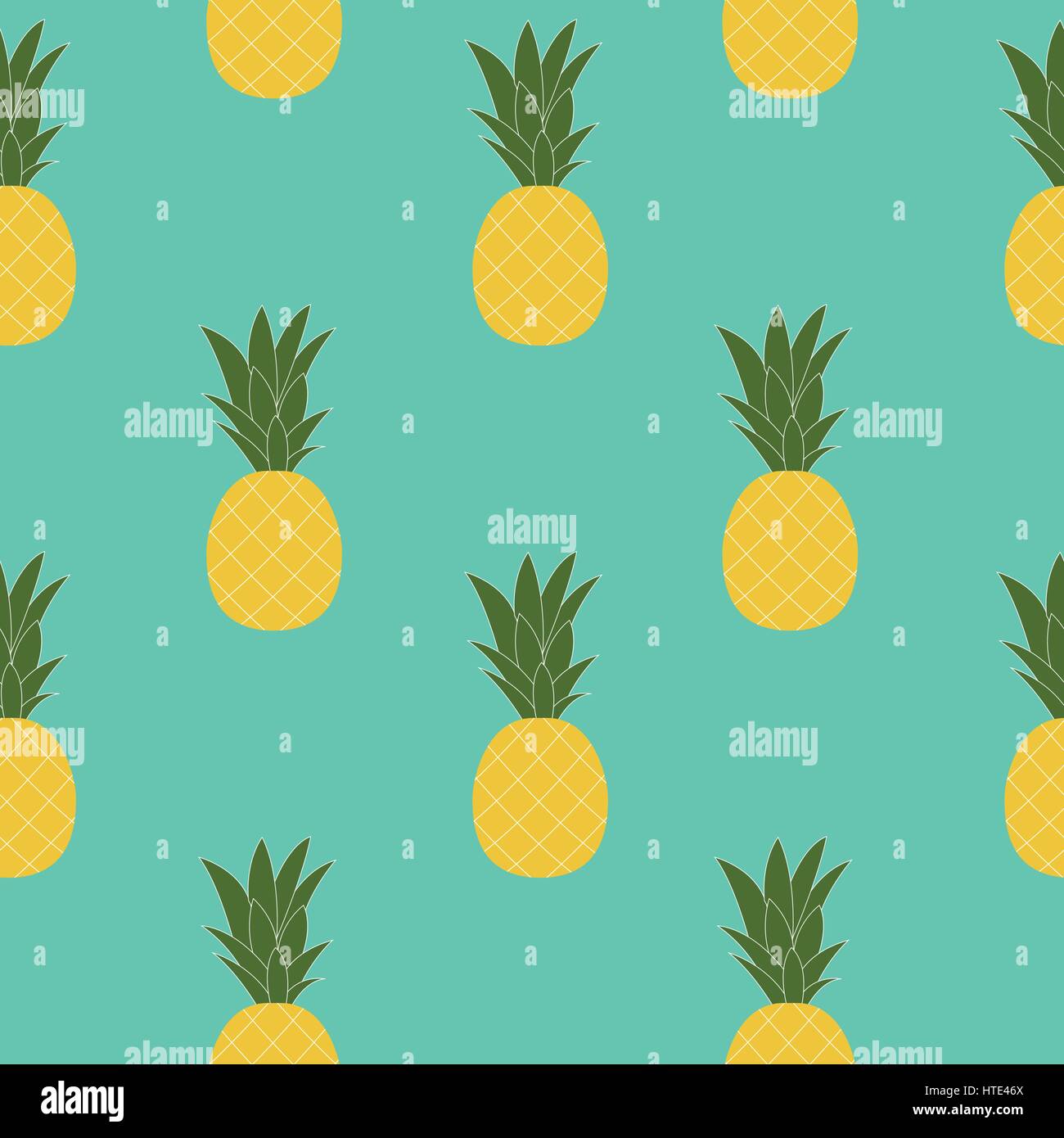 Pineapple Natural Seamless Pattern Background Vector Illustratio Stock ...