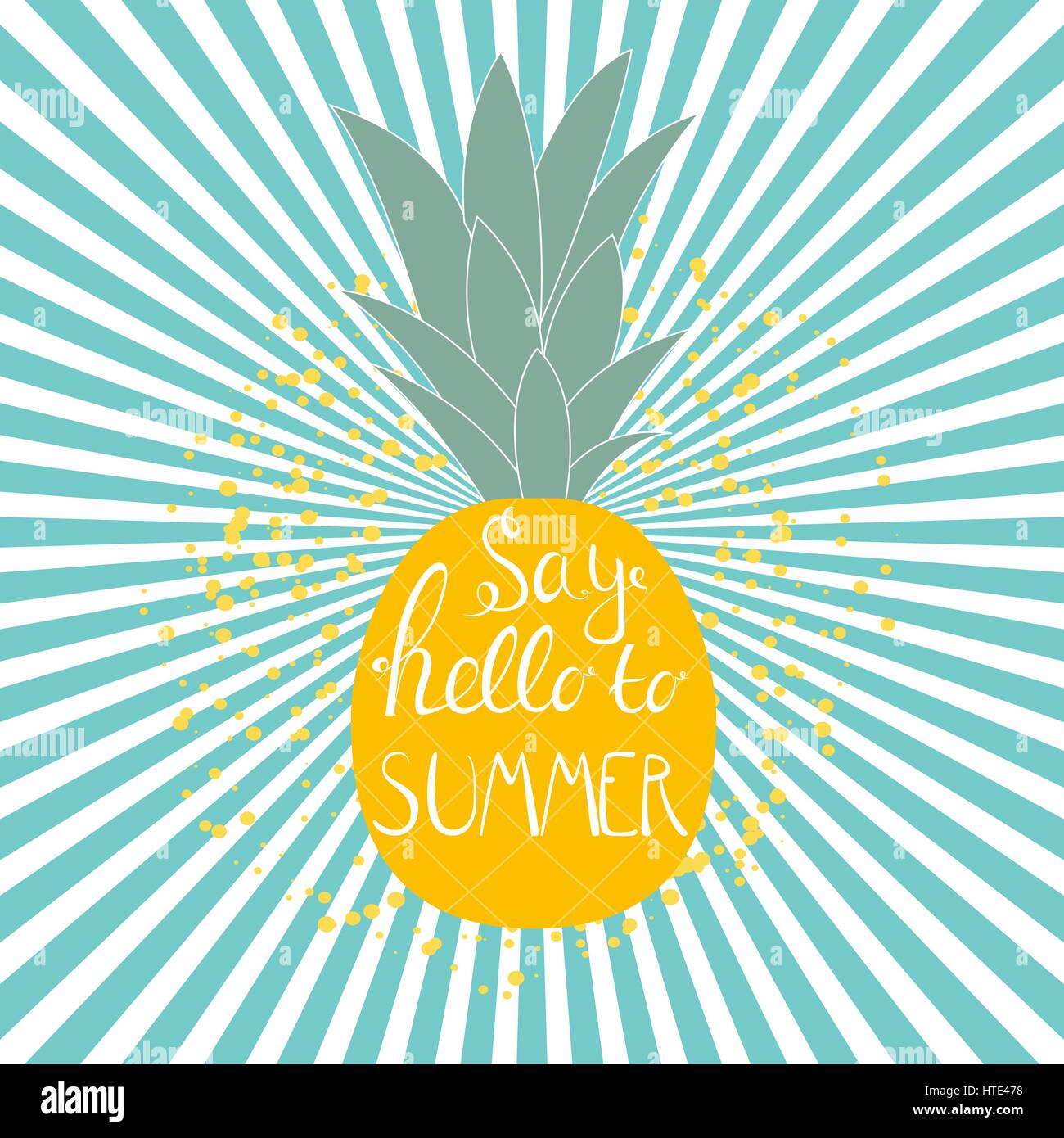 Say Hello to Summer Natural Background Vector Illustration Stock Vector ...