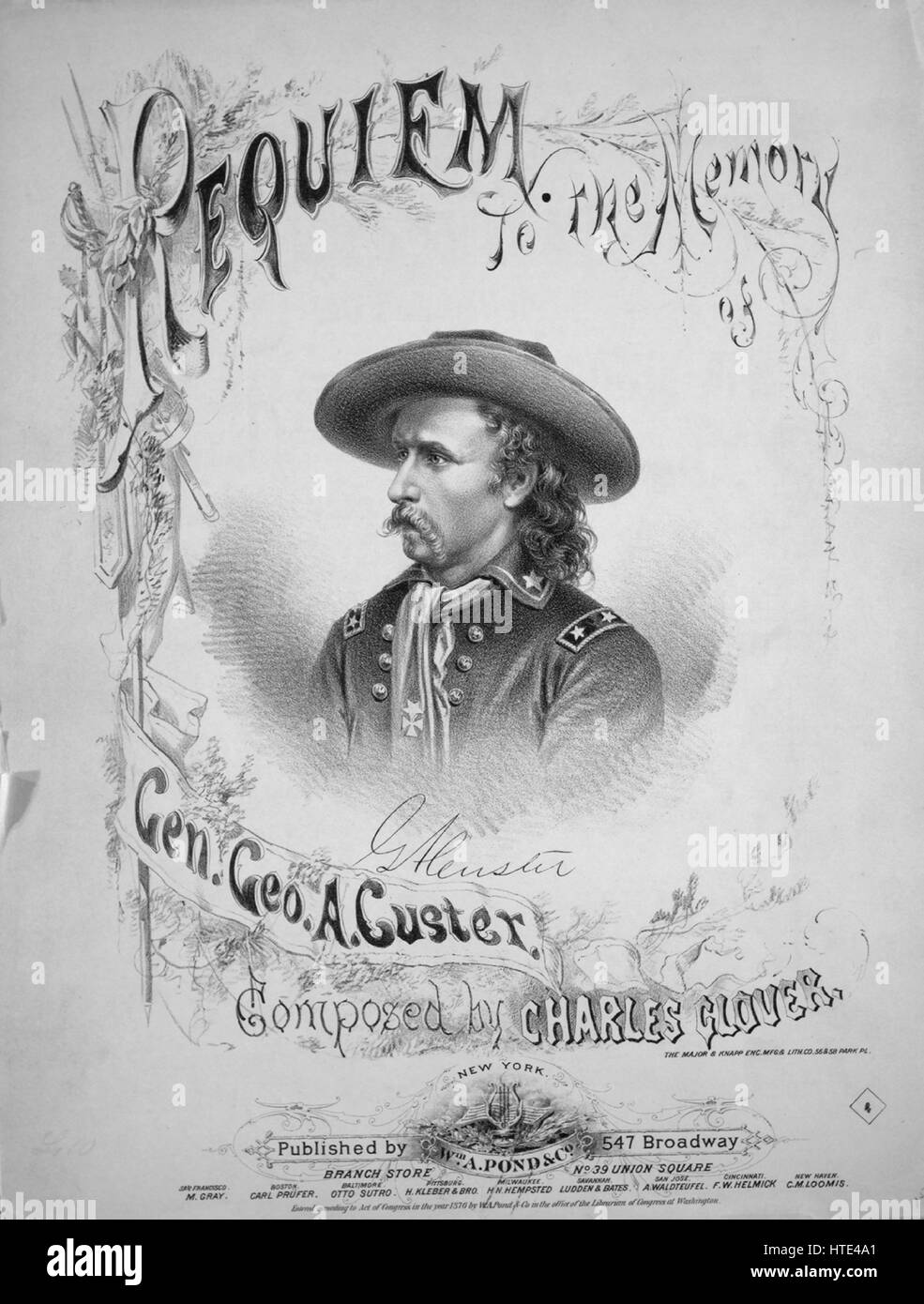 Sheet music cover image of the song 'Requiem to the Memory of Gen Geo A ...