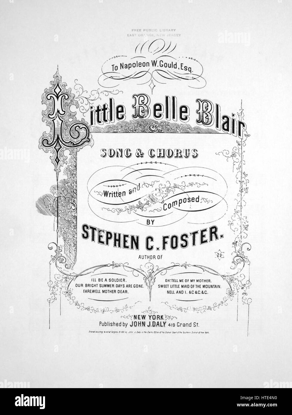 Sheet music cover image of the song '[Foster-Hall Reproductions] Little ...