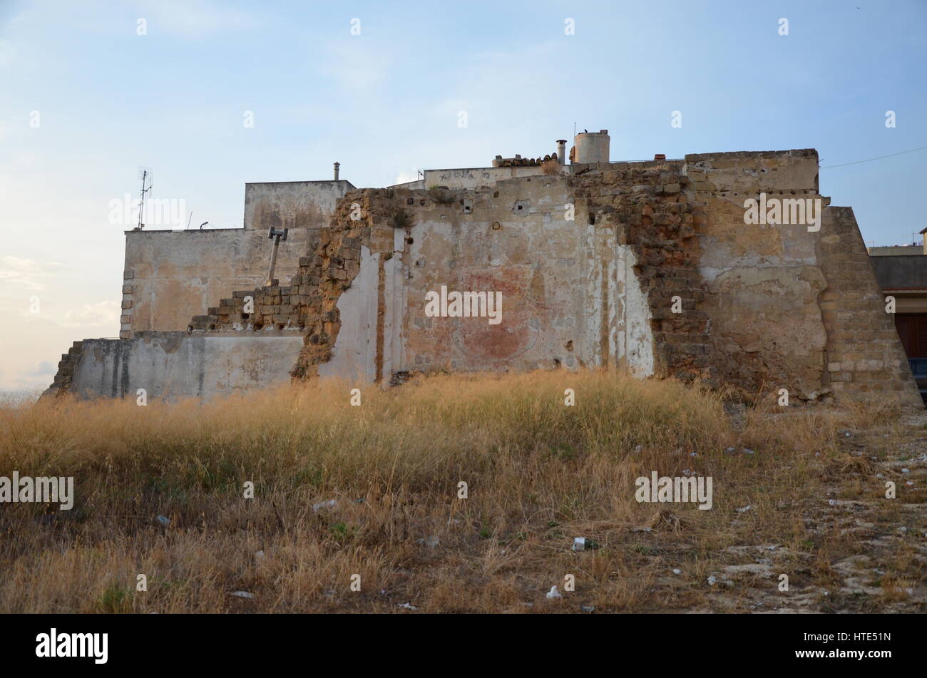 Old ruins of Partanna, Sicily Stock Photo - Alamy