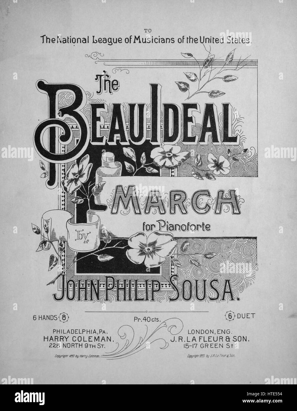 Sheet music cover image of the song 'The Beau Ideal March for ...