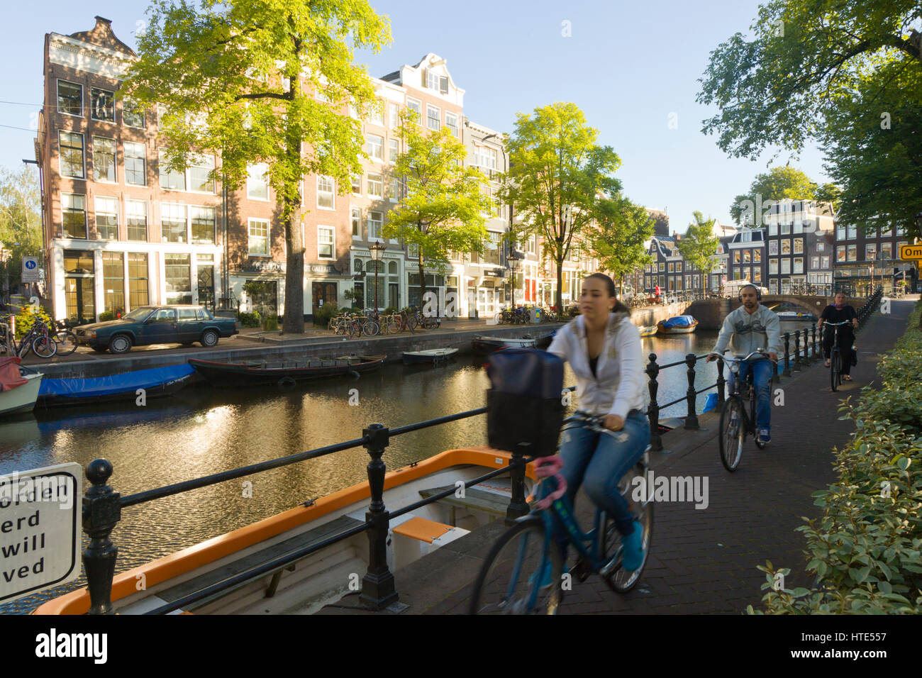 Cycling along tow path hi-res stock photography and images - Alamy