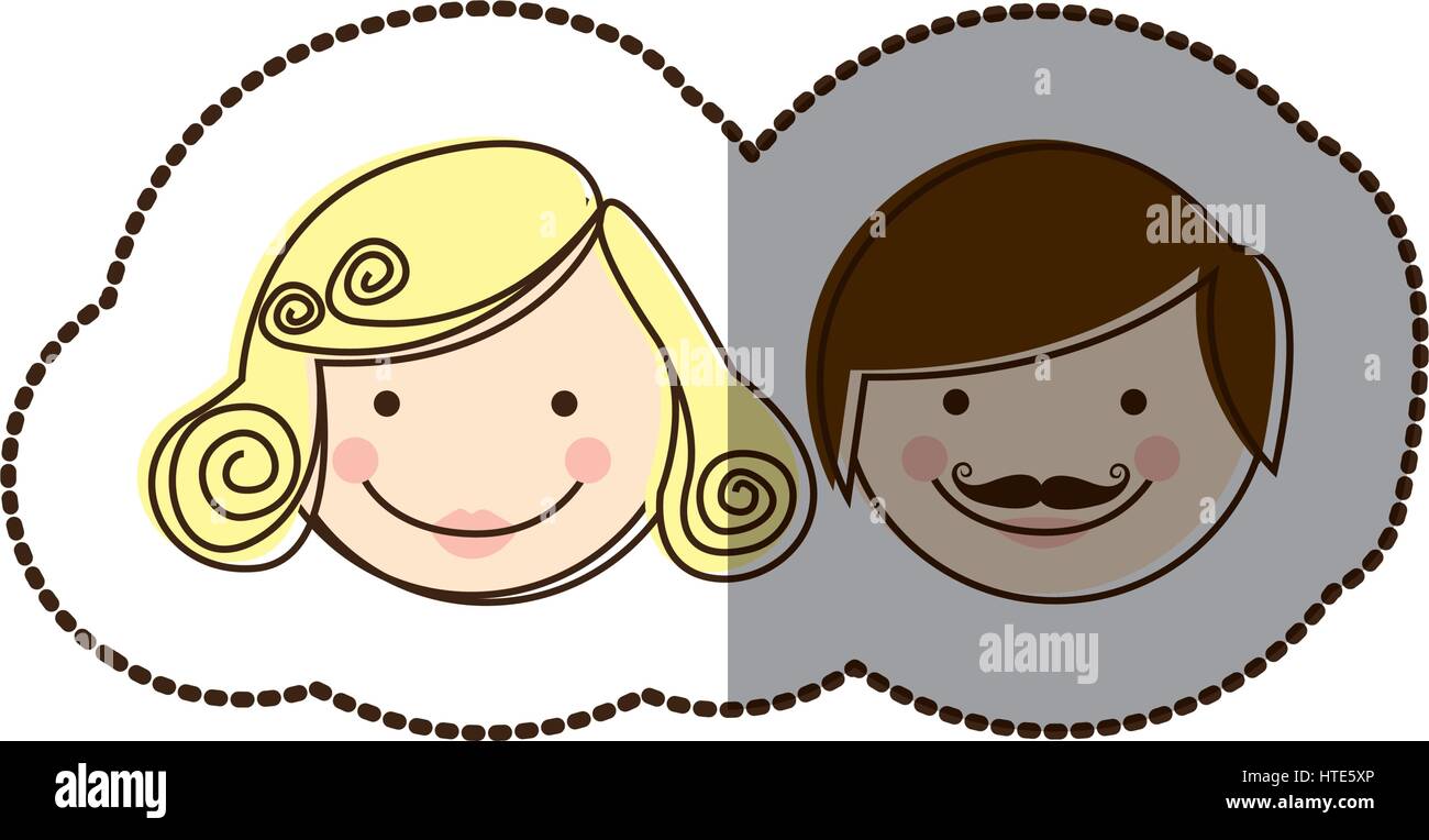 Silhouette Cartoon Woman Mother Face High Resolution Stock Photography ...