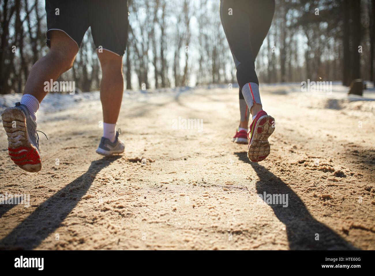Back view legs jogging woman hi-res stock photography and images - Alamy