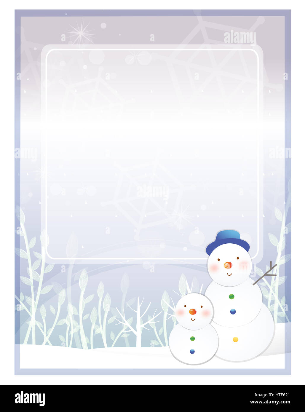 Winter trees vector design Cut Out Stock Images & Pictures - Alamy