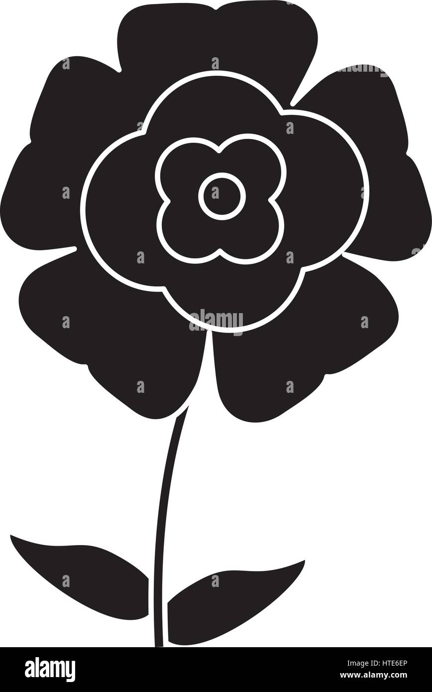 silhouette flower flourish natural Stock Vector Image & Art - Alamy