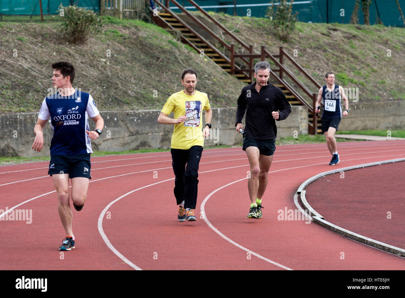 Runners warming up at the Iffley Road track before the annual Teddy ...