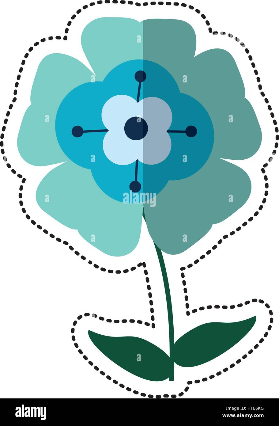 cartoon flower flourish natural Stock Vector Image & Art - Alamy