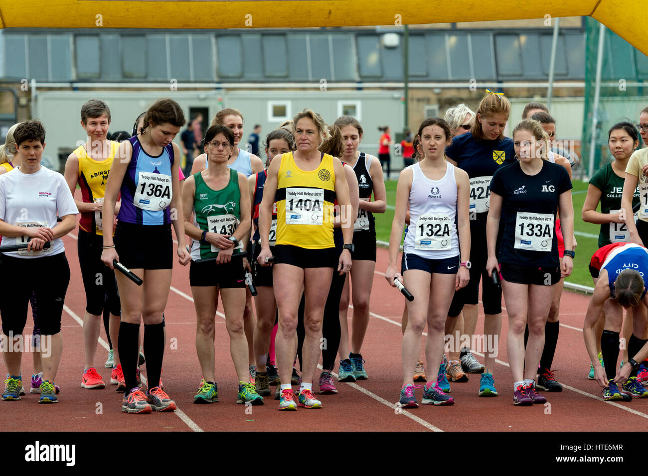 Women runners at Iffley Road track at the start of the Teddy Hall ...