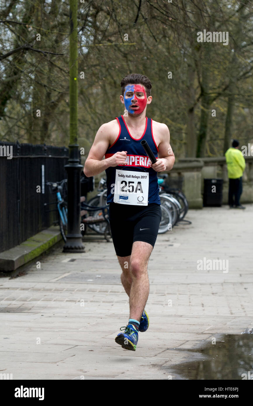 A runner in the Teddy Hall Relays, Oxford, UK Stock Photo - Alamy