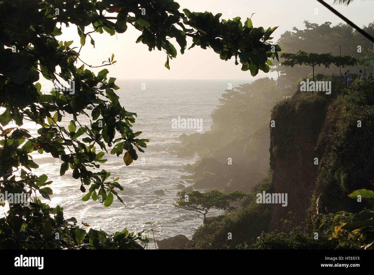 Low light View of a Beach Cliff Stock Photo - Alamy