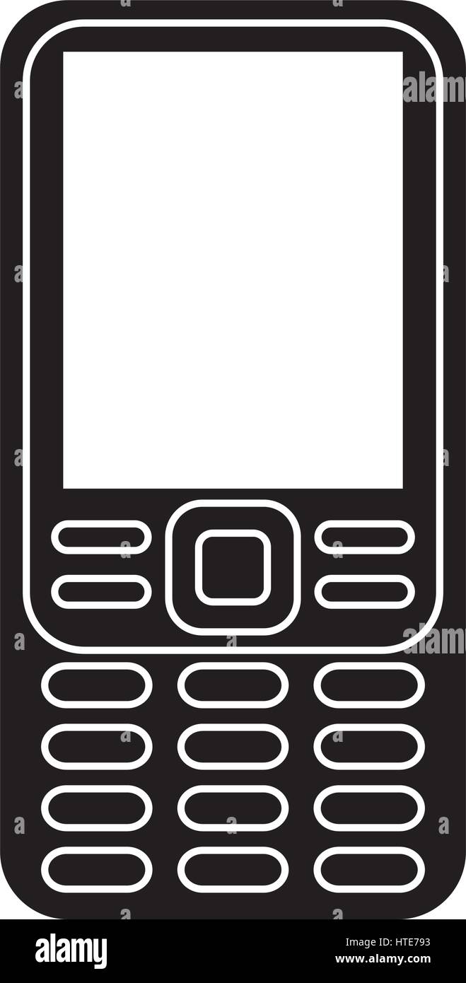 smartphone mobile technology retro pictogram Stock Vector Image & Art ...