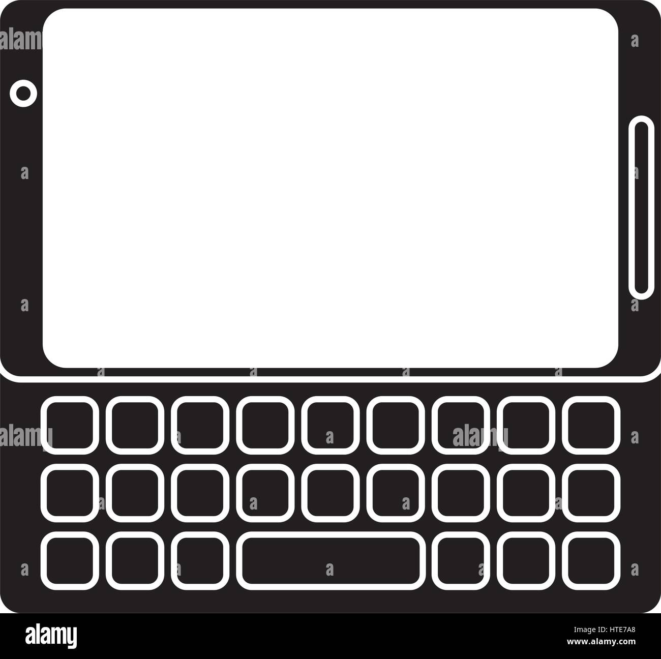 smartphone mobile technology keyboard pictogram Stock Vector Image ...