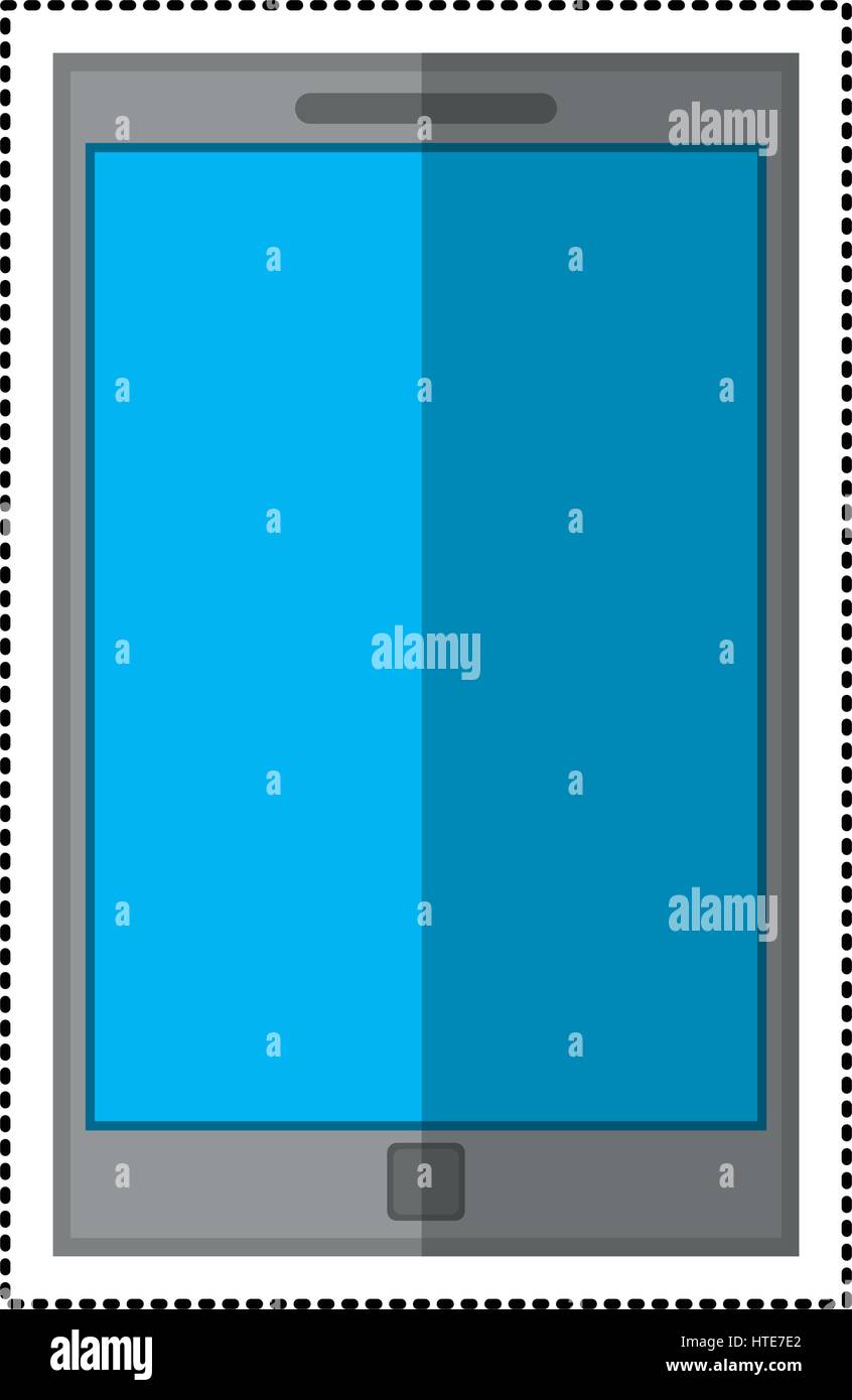 smartphone mobile technology shadow Stock Vector Image & Art - Alamy