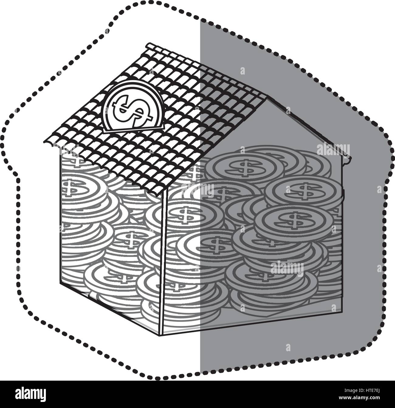 House shape money box hi-res stock photography and images - Alamy