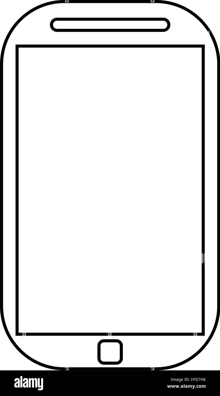 smartphone mobile technology mobile line Stock Vector Image & Art - Alamy