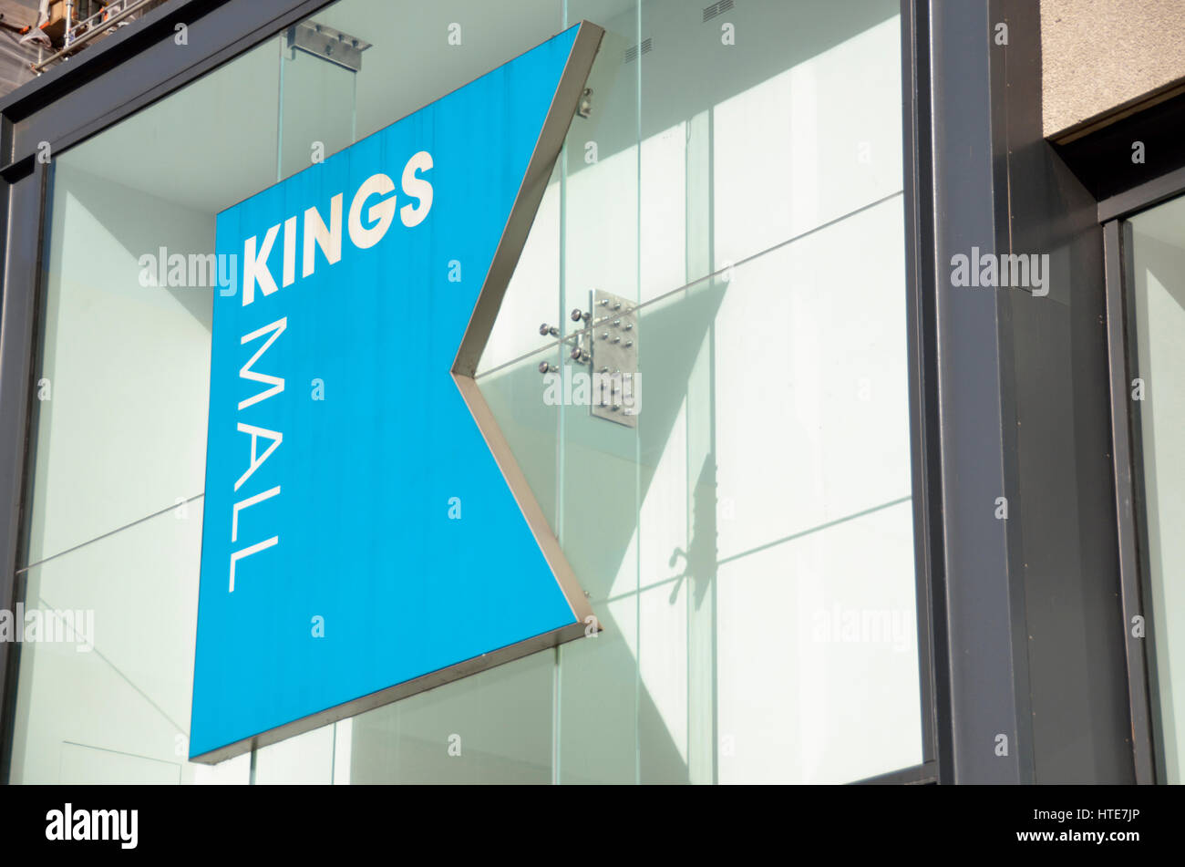 Kings Mall shopping centre sign, Hammersmith, London, UK Stock Photo ...