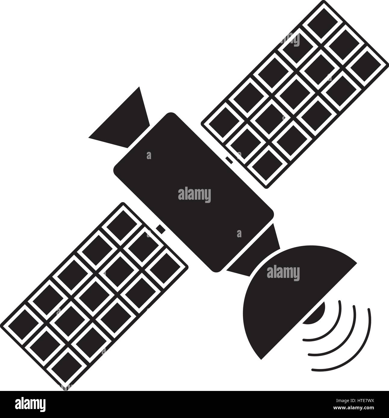 satellite antenna communication wireless pictogram Stock Vector Image & Art - Alamy