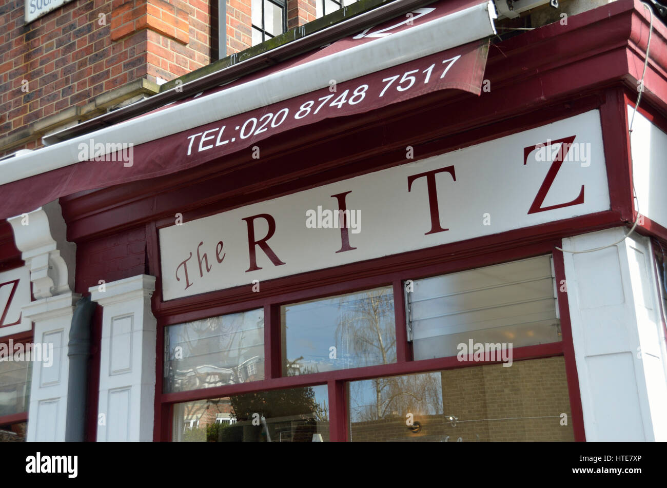 The Ritz cafe restaurant in King Street, Hammersmith, London, UK Stock ...