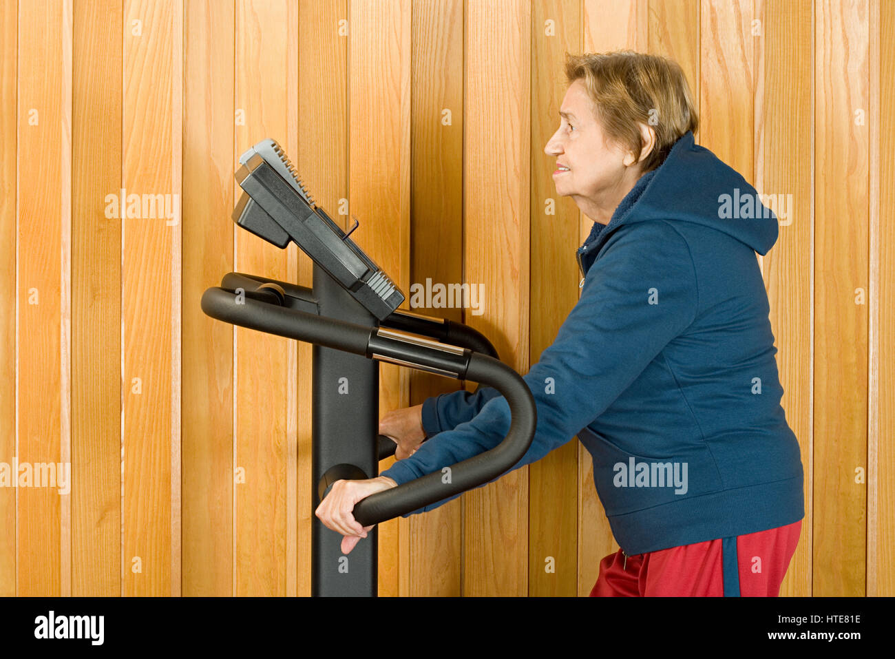 Person on treadmill side profile view hi-res stock photography and ...