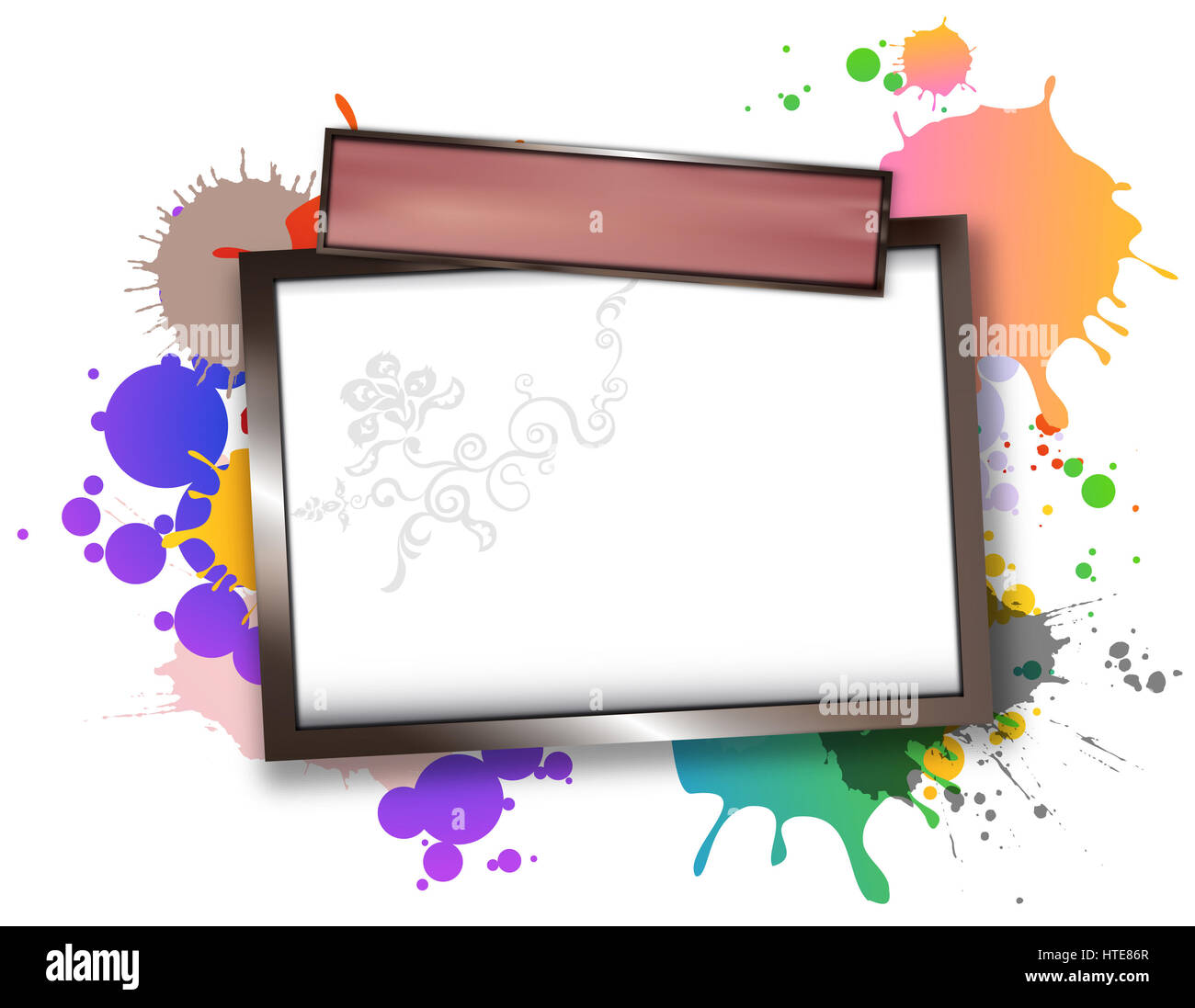 Vector flowers frame beautiful Cut Out Stock Images & Pictures - Alamy