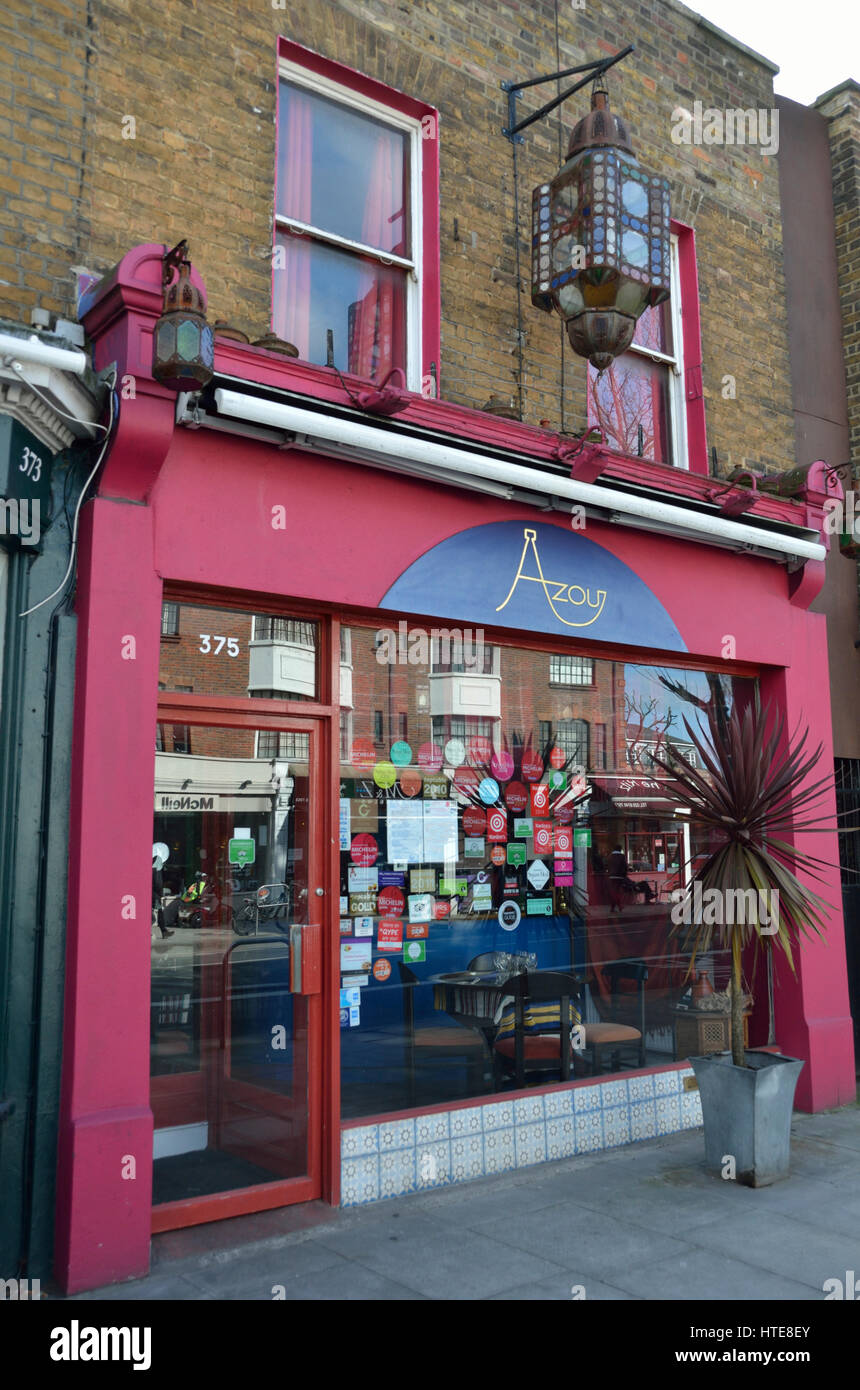 Azou North African restaurant in Hammersmith, London, UK Stock Photo ...