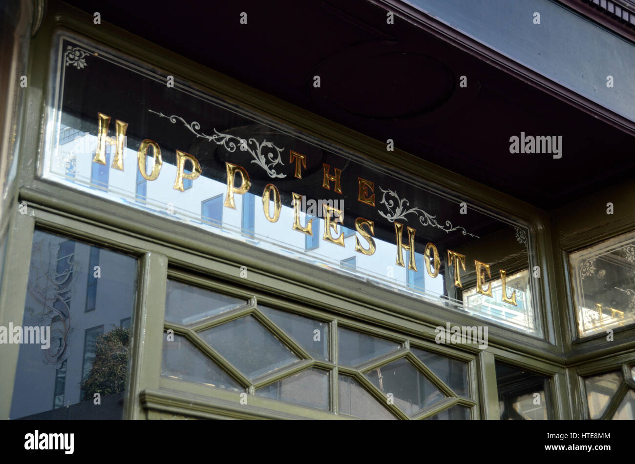 Hop Poles Hotel sign, Hammersmith, London, UK Stock Photo - Alamy