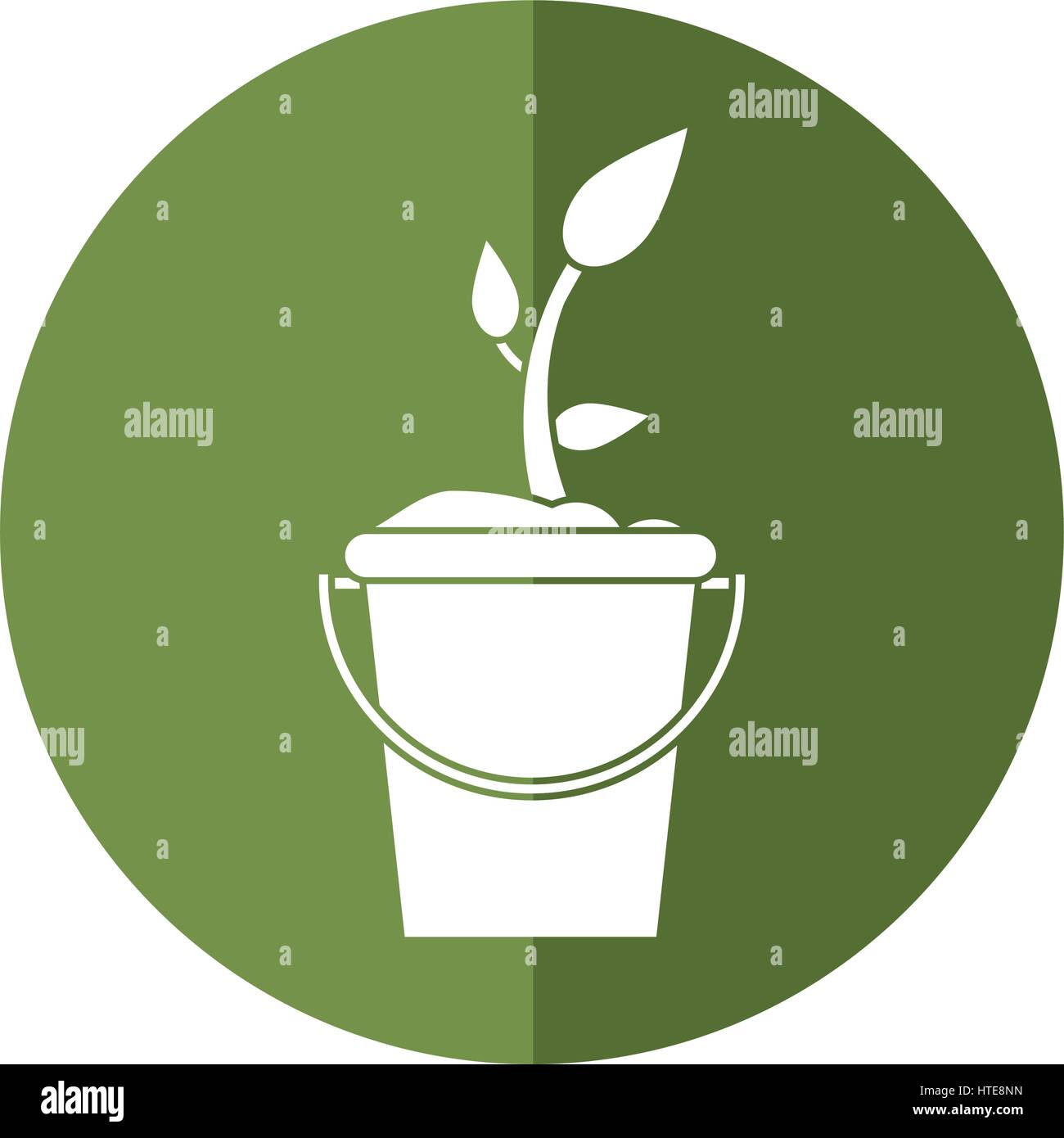 bucket plant garden image shadow Stock Vector Image & Art - Alamy