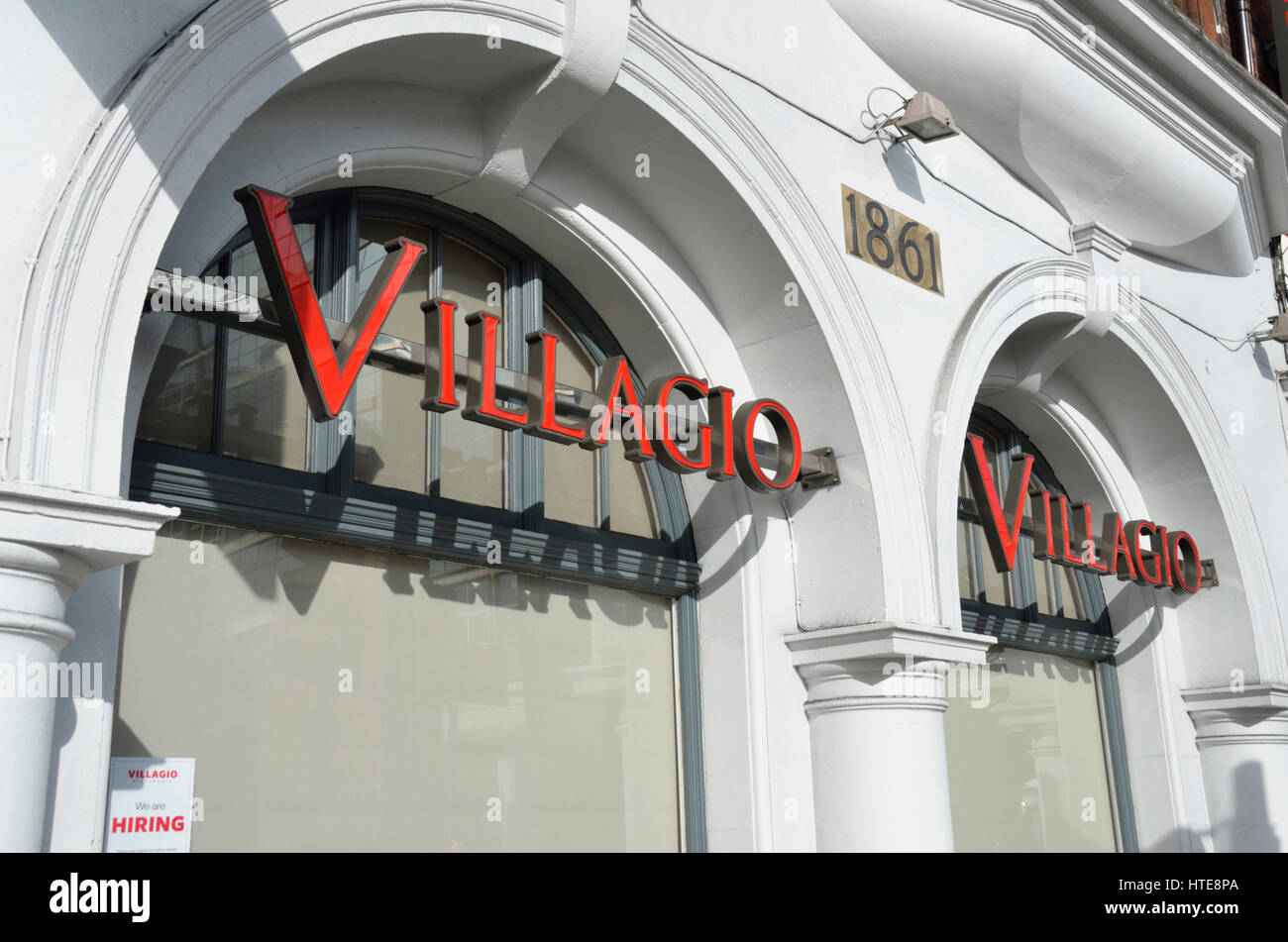 Villagio Italian restaurant in Hammersmith, London, UK Stock Photo - Alamy