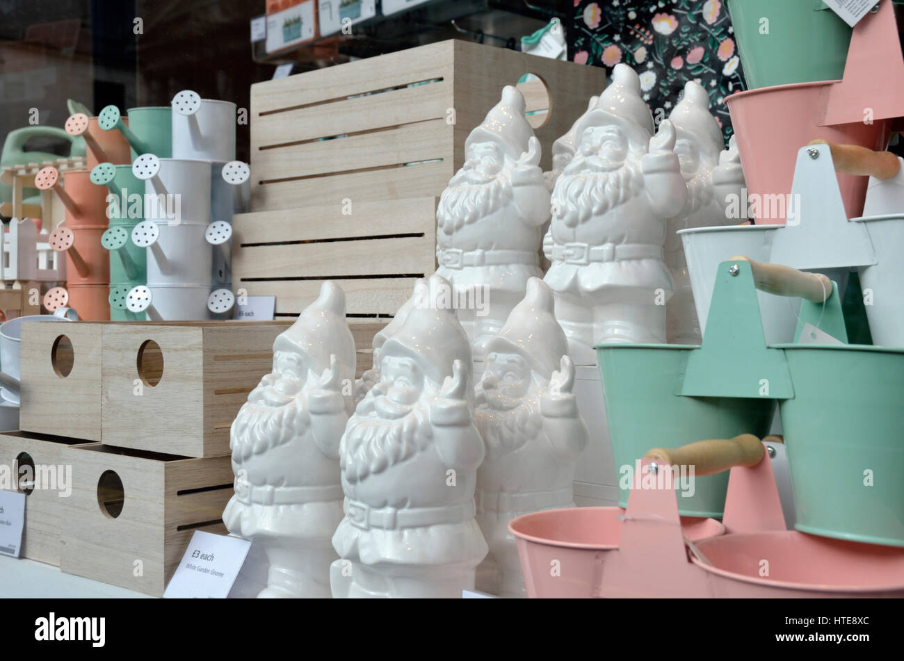 Trendy pastel coloured garden accessories Stock Photo - Alamy