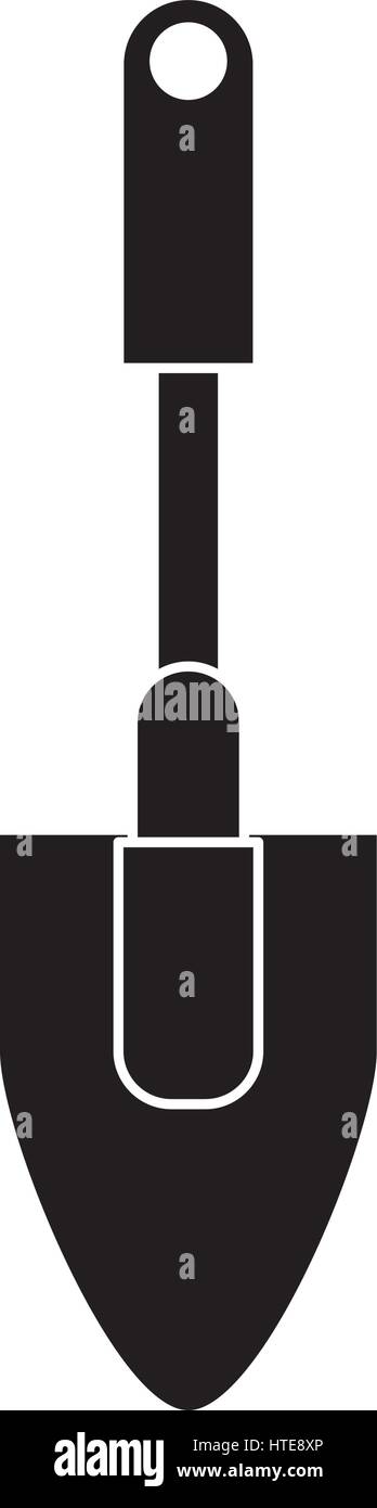 hand shovel garden tool pictogram Stock Vector Image & Art - Alamy