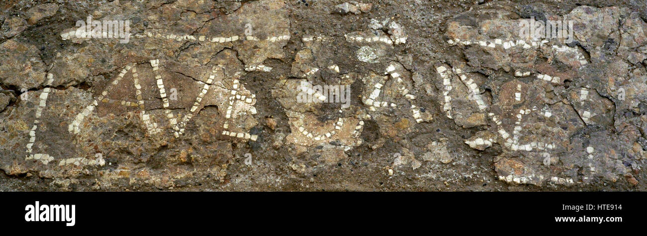 Roman Era. High Empire. Fragment of pavement with welcome inscription ...