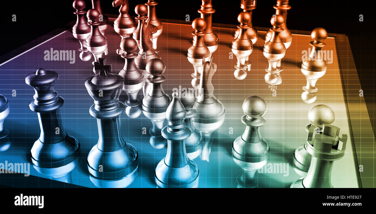 Business Strategy with a Chess Board Concept Stock Photo - Alamy