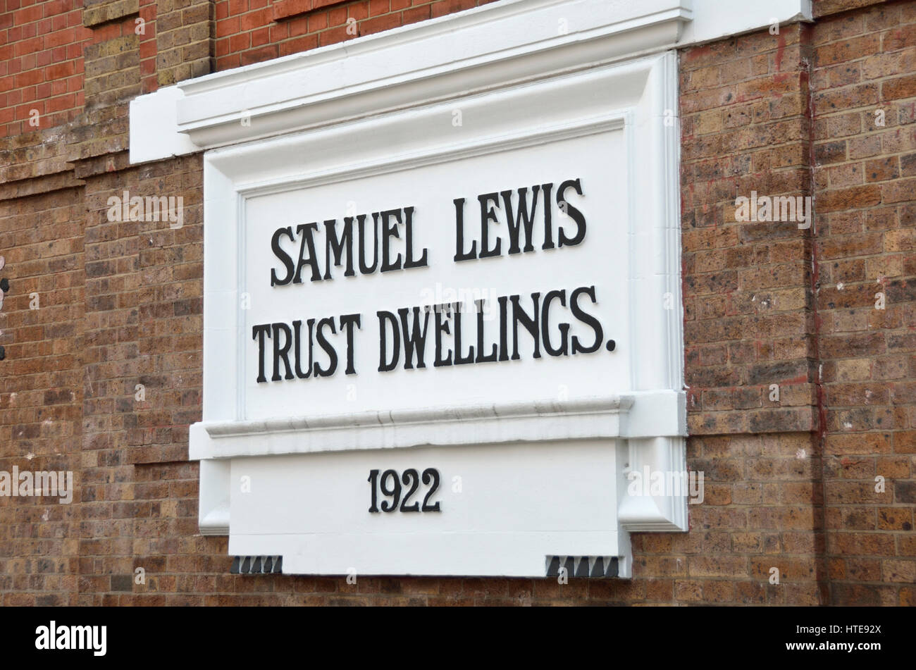 Samuel Lewis Trust Dwellings sign, Fulham, London, UK Stock Photo - Alamy