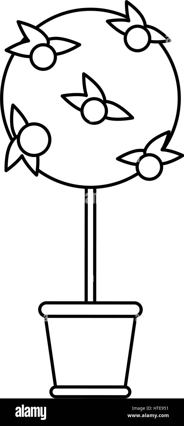 Bonsai thin line icon Stock Vector Images - Alamy