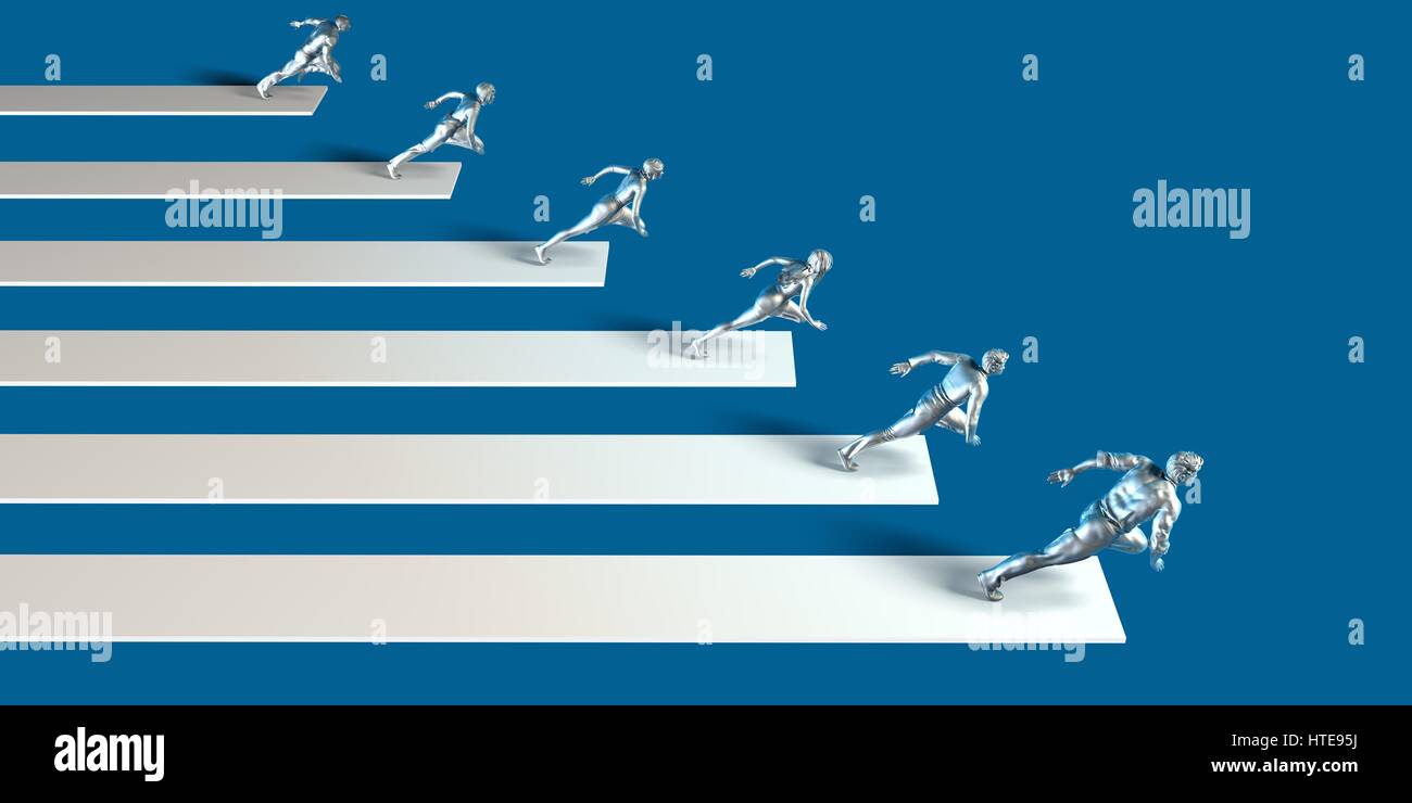Winning Strategy in a Business Race to Success Stock Photo - Alamy