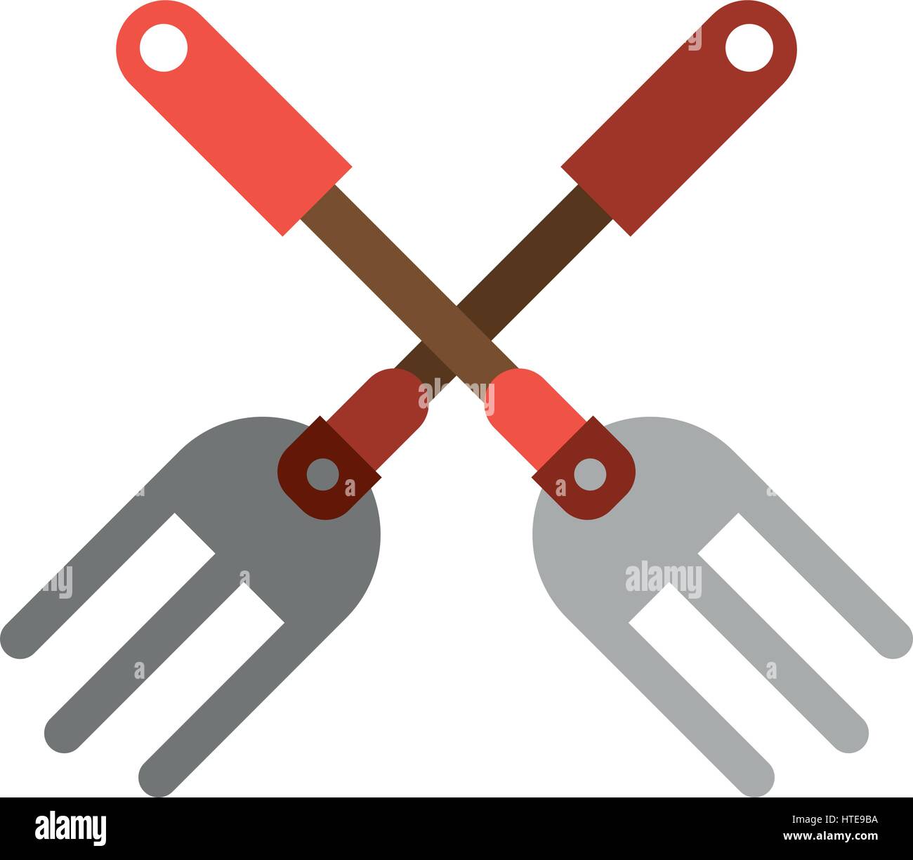 Vintage gardening fork Stock Vector Images - Alamy